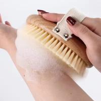 China Vegan Sisal Body Dry Brush Boar Bristle Bath Brush Skin Exfoliation for sale