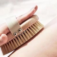 China Vegan Sisal Body Dry Brush Boar Bristle Bath Brush Skin Exfoliation for sale