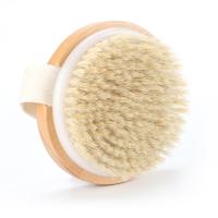 China Holmwood Round Body Detox Skin Brush Boar Bristle Body Brush Soft for sale