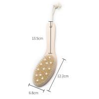 China Exfoliating Dry Body Bath Shower Brush Chicken Legs Shape Natural Wooden Nylon for sale
