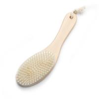 China Exfoliating Dry Body Bath Shower Brush Chicken Legs Shape Natural Wooden Nylon for sale
