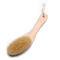 China Exfoliating Dry Body Bath Shower Brush Chicken Legs Shape Natural Wooden Nylon for sale