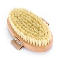 China Natural Beechwood Sisal Vegan Back Body Brush Dry Brush For Sensitive Skin for sale