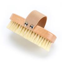China Natural Beechwood Sisal Vegan Back Body Brush Dry Brush For Sensitive Skin for sale