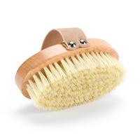 China Natural Beechwood Sisal Vegan Back Body Brush Dry Brush For Sensitive Skin for sale