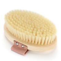 China Customized Dry Massage Brush Synthetic Fiber Nylon Mixed Bristle Body Brush for sale