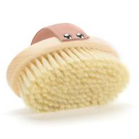 China Customized Dry Massage Brush Synthetic Fiber Nylon Mixed Bristle Body Brush for sale