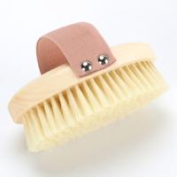 China Customized Dry Massage Brush Synthetic Fiber Nylon Mixed Bristle Body Brush for sale