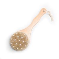 China Beech Wood Sisal Bristles Exfoliating Dry Brush For Dry Skin Cleansing for sale