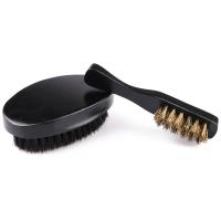 China Beach Wood 360 Wave Beard Brush And Comb Kit Anti Static Customized Grooming Needs for sale