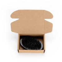 China Black Boars Hair Beard Brush Oval Shaped Beech Wooden For Men Moustache for sale