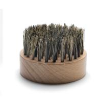 China Customized Boar Bristle Beard Brush Round Men Moustache Brush Durable for sale