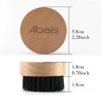 China Easy To Clean Natural Wood Beard Brush Mens Grooming Brush  Exquisite for sale