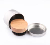 China Easy To Clean Natural Wood Beard Brush Mens Grooming Brush  Exquisite for sale