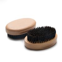 China Private Label Men'S Beard Comb And Brush Set 100% Boar Bristle Beard Brush Gift Set for sale