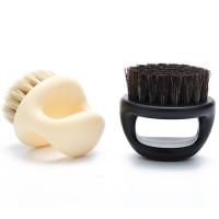 China Fade Brush Boar Bristle Finger Beard Brush for Men's Grooming Shaving for sale