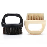 China Fade Brush Boar Bristle Finger Beard Brush for Men's Grooming Shaving for sale