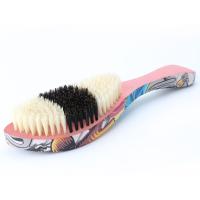 China Soft Boar Bristle 360 Curved Wave Hair Brush for Customized Patterns and Smooth Finish for sale