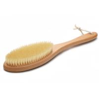 China Natural Sisal Exfoliating Dry Brush Plant Cactus Wooden Massage Body Brush for sale