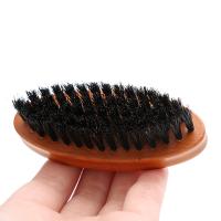 China Mini Beard Brush Boar Bristle Mustache Brush For Men for sale