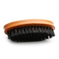 China Mini Beard Brush Boar Bristle Mustache Brush For Men for sale