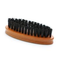 China Mini Beard Brush Boar Bristle Mustache Brush For Men for sale