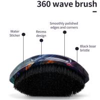 China Custom Wooden Boar Bristle 360 Wave Brush for Men for sale