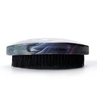 China Custom Logo Boar Bristle 360 Wave Brush with Wood Handle for sale