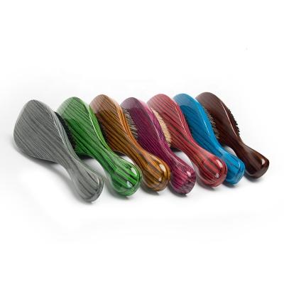 China Custom Logo Boar Bristle 360 Wave Brush for Hair Beauty Care for sale