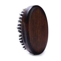 China Black Walnut Wood Handle Beard Brush 11.5x6x4cm Boar Bristle for sale