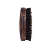 China Black Walnut Wood Handle Beard Brush 11.5x6x4cm Boar Bristle for sale