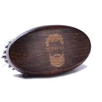 China Black Walnut Wood Handle Beard Brush 11.5x6x4cm Boar Bristle for sale