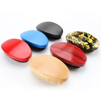 China Custom Logo 360 Wave Brush 12.7cm Beech Wood Boar Bristle for sale