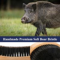 China 12.7cm Wooden Handle 360 Wave Brush with Boar Bristles for sale