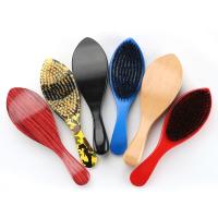 China 360 Wave Brush with Boar Bristle and Wood Handle 50% Boar 50% Nylon for sale