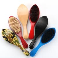 China 360 Wave Brush with Boar Bristle and Wood Handle 50% Boar 50% Nylon for sale