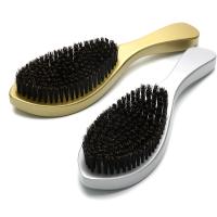 China Custom Logo 360 Wave Brush Wood Handle 200g Boar Bristle for sale