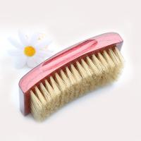 China Custom OEM 100% Boar Bristle Square Wave Brush with Beech Wood Handle for sale