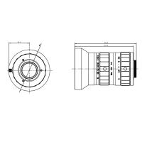 China Computer Vision Resolution C mount 16mm 4/3 Lens for Industrial Inspection for sale