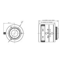 China 12mm 2M Cylindrical Plano Convex Industrial Optical Lens f=1.2mm 1/2 2/3 Series for Optical Sorting Line for sale