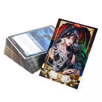 China Custom Holographic PP Laminated Art Card Sleeves with CMYK Gravure Printing in 66x91mm Size for sale