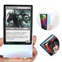 China Custom Holographic PP Laminated Art Card Sleeves with CMYK Gravure Printing in 66x91mm Size for sale
