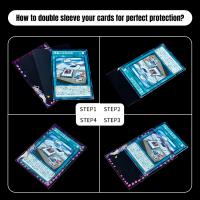 China 65x91mm Size BOPP+CPP Material Heat Seal Triple Card Sleeves for Yugioh and TCG Games for sale