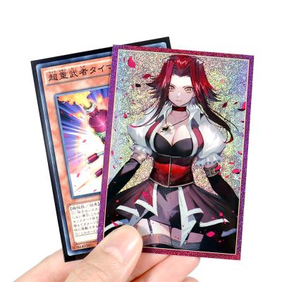 China Custom Holographic Art Card Sleeves with 63x90mm Size and Acid and PVC-Free Protection for Yugioh Cards for sale