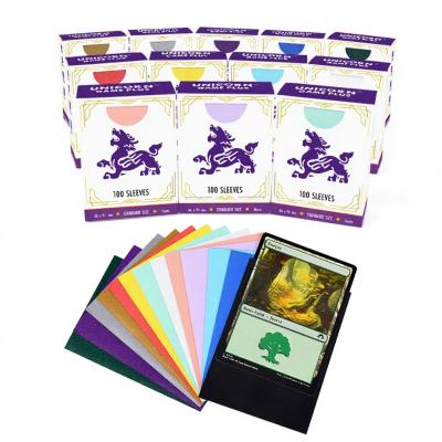 China 66x92mm Rough Texture Matte Card Sleeves with 16 Colors for Premium Trading Card Protection for sale