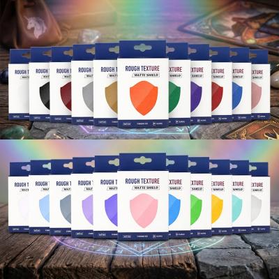 China 66x91mm Matte Card Sleeves with 140 Micron PP Material and Rough Matte Back for TCG Card Protection for sale