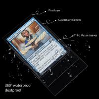 China Premium Matte Finished Triple Card Sleeves 69x94mm Size Acid and PVC-Free for Trading Card Protection for sale