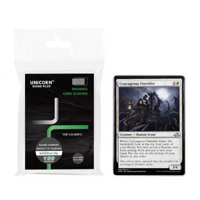 China 64x89mm Acid and PVC-Free Crystal Clear Perfect Fit Sleeves for TCG Game Card Protection for sale