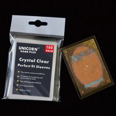 China 64x89mm Acid and PVC-Free Crystal Clear Perfect Fit Sleeves for TCG and Standard Cards for sale