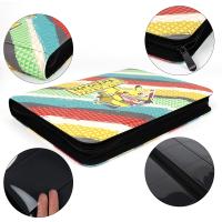 China Customizable High-Grade Leather Luxury Black TCG Collection Card Binder with Thermal Binding 20 Page 360 Pockets for sale